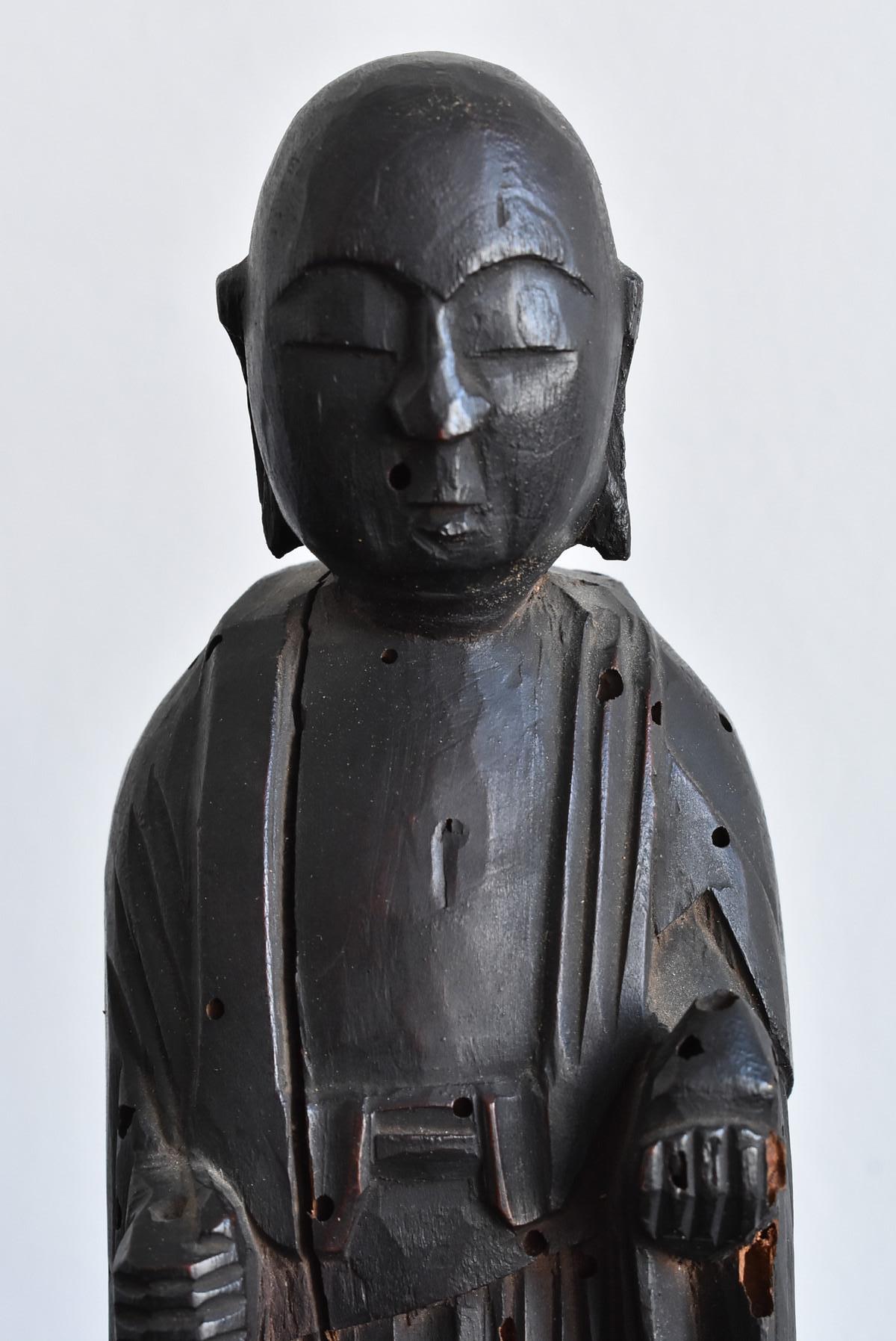 Wooden Buddha Statue from the Edo Period / Japanese Antique Figurine at ...