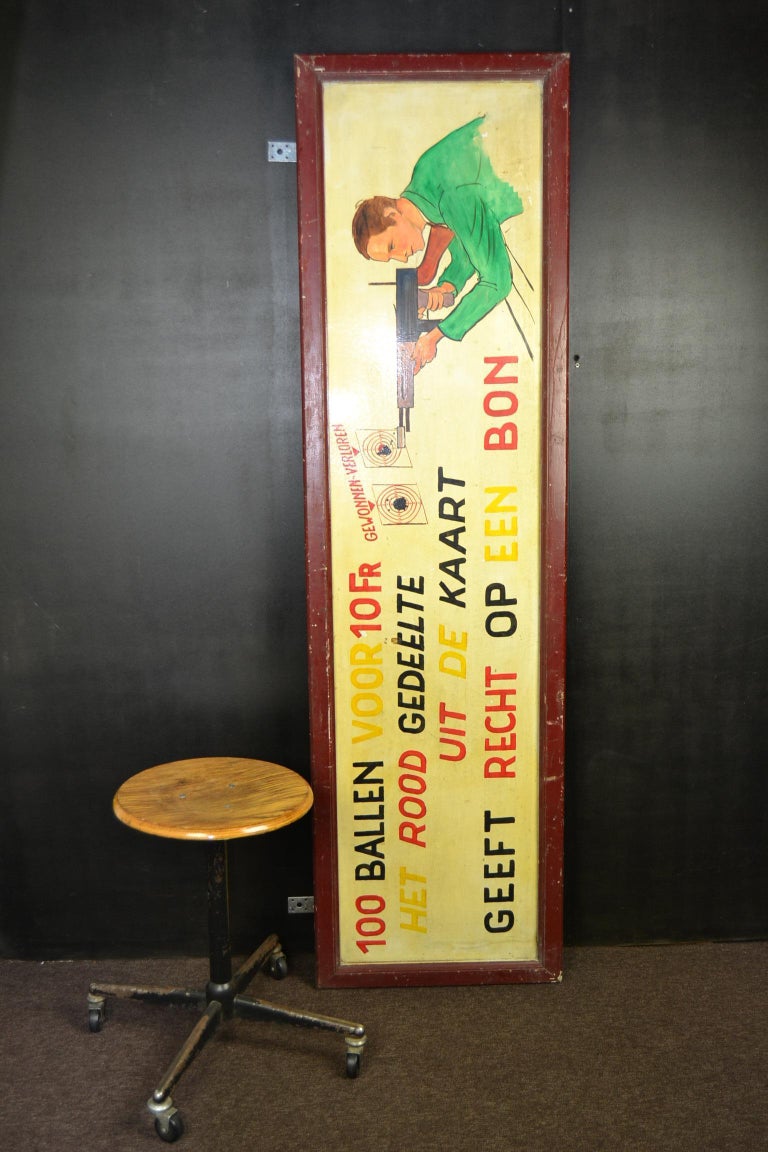 Wooden Carnival Panel Shooting Gallery at 1stDibs