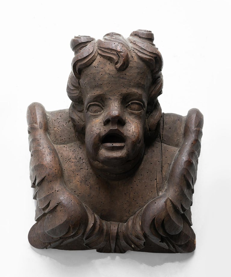 Wooden Cherub, Italy, 18th Century For Sale at 1stDibs