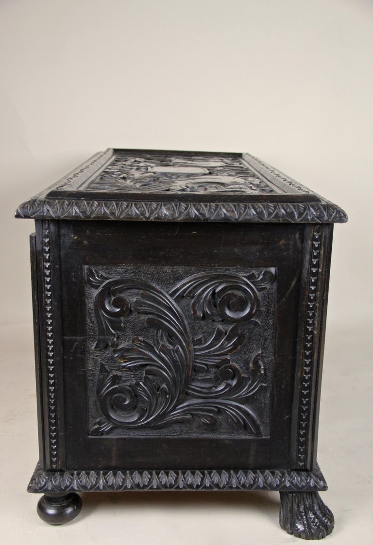Wooden Chest Baroque Revival Hand Carved, Austria, circa 1880 at ...