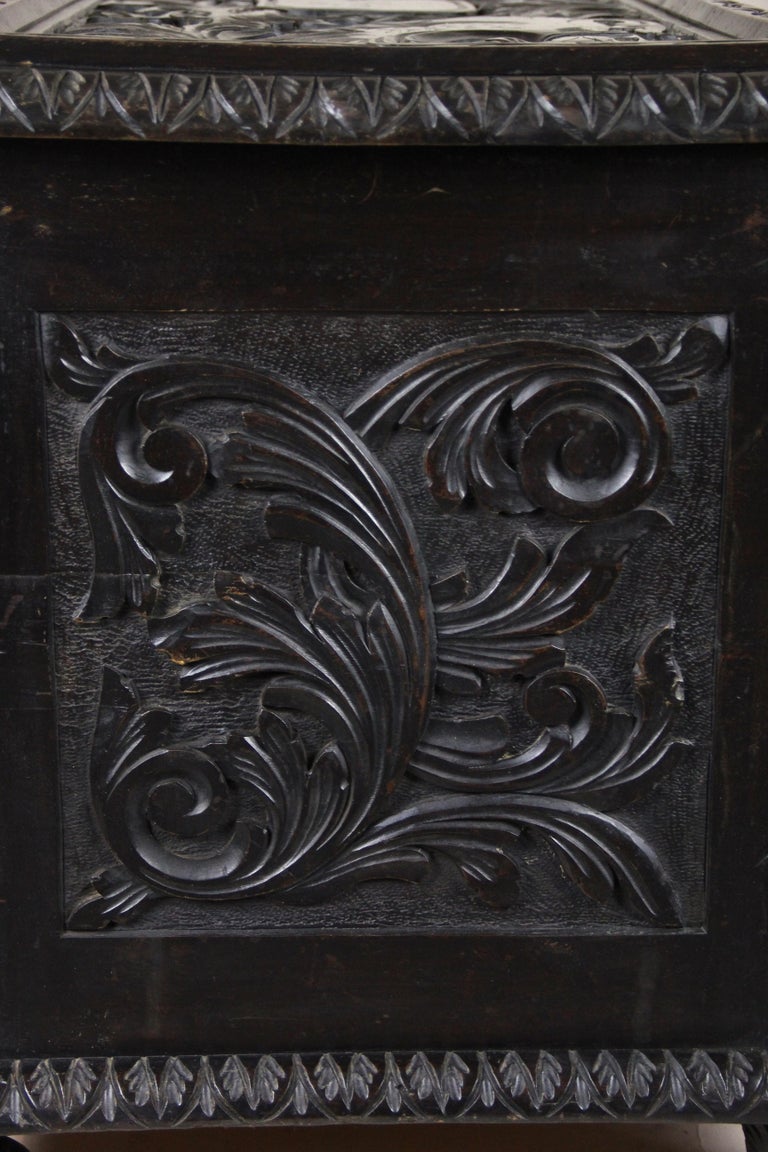 Wooden Chest Baroque Revival Hand Carved, Austria, circa 1880 at ...