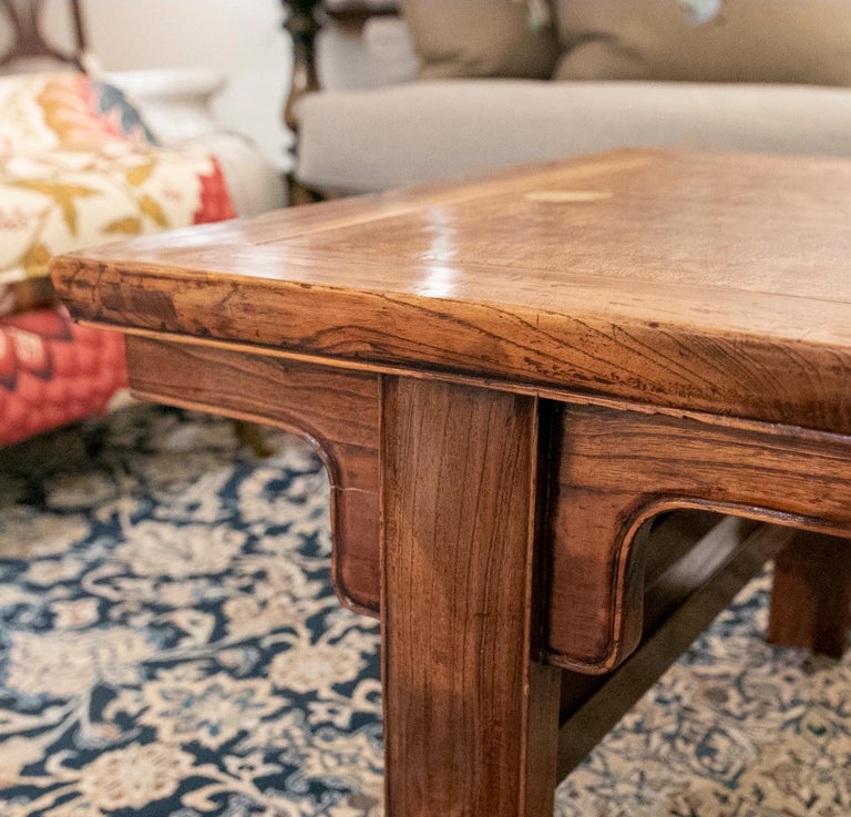 Wooden Coffee Table with Top Finished in Two Colours For Sale at 1stDibs
