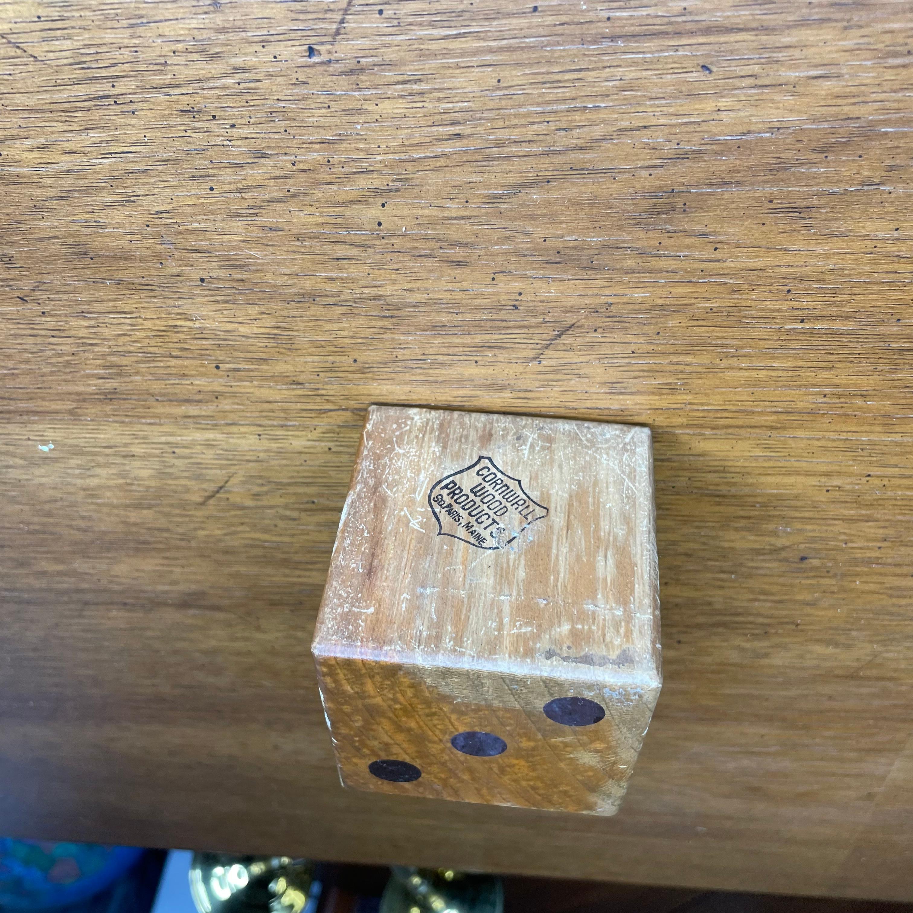 Wooden Dice Pencil Pen Holder For Sale at 1stDibs | dice pencil holder