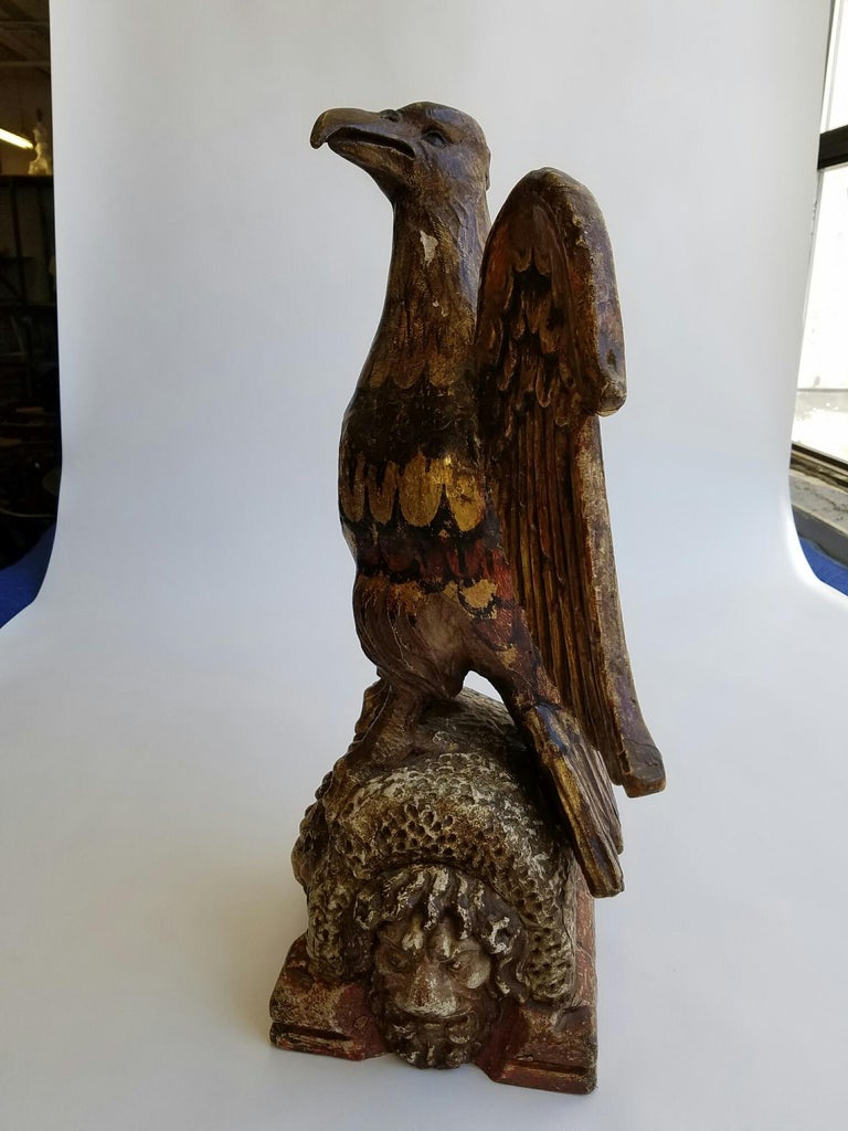 Wooden Eagle Sculpture at 1stDibs | wood eagle sculpture for sale