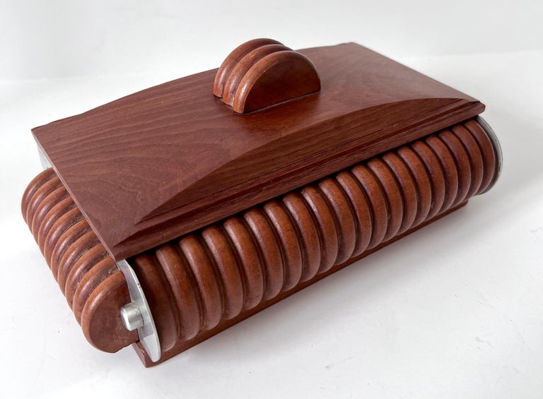 Wooden Hand Crafted French Art Deco Box For Sale at 1stDibs