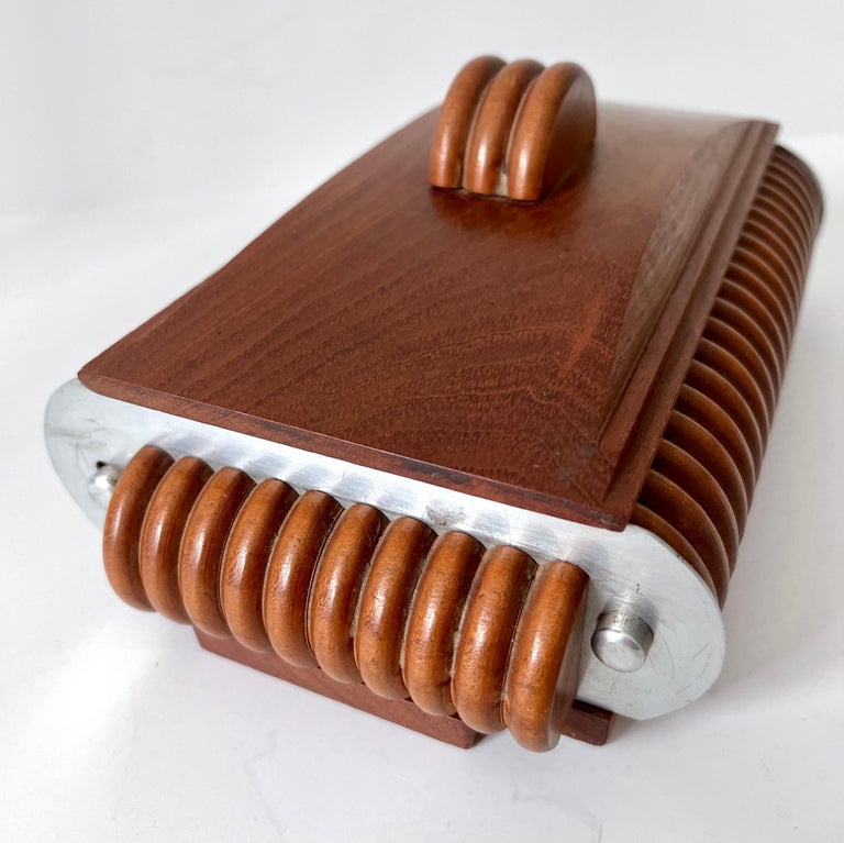 Wooden Hand Crafted French Art Deco Box For Sale at 1stDibs