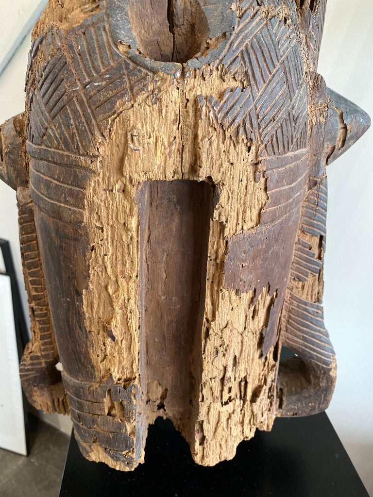 Wooden Head, Edo People, Benin Nigeria with Stand For Sale at 1stDibs