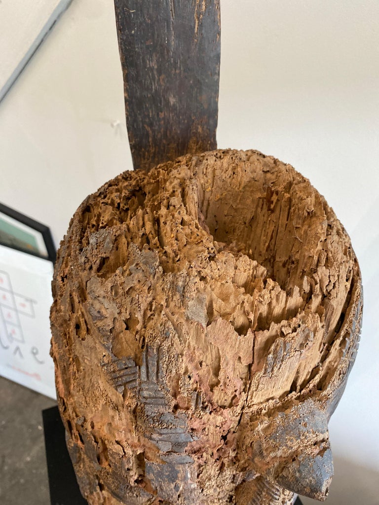 Wooden Head, Edo People, Benin Nigeria with Stand For Sale at 1stDibs