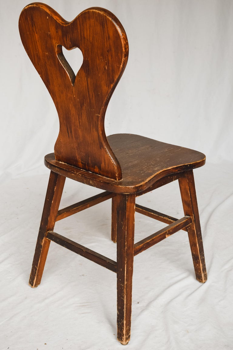 Wooden Heart Shaped Chair at 1stDibs | wooden heart furniture, heart ...