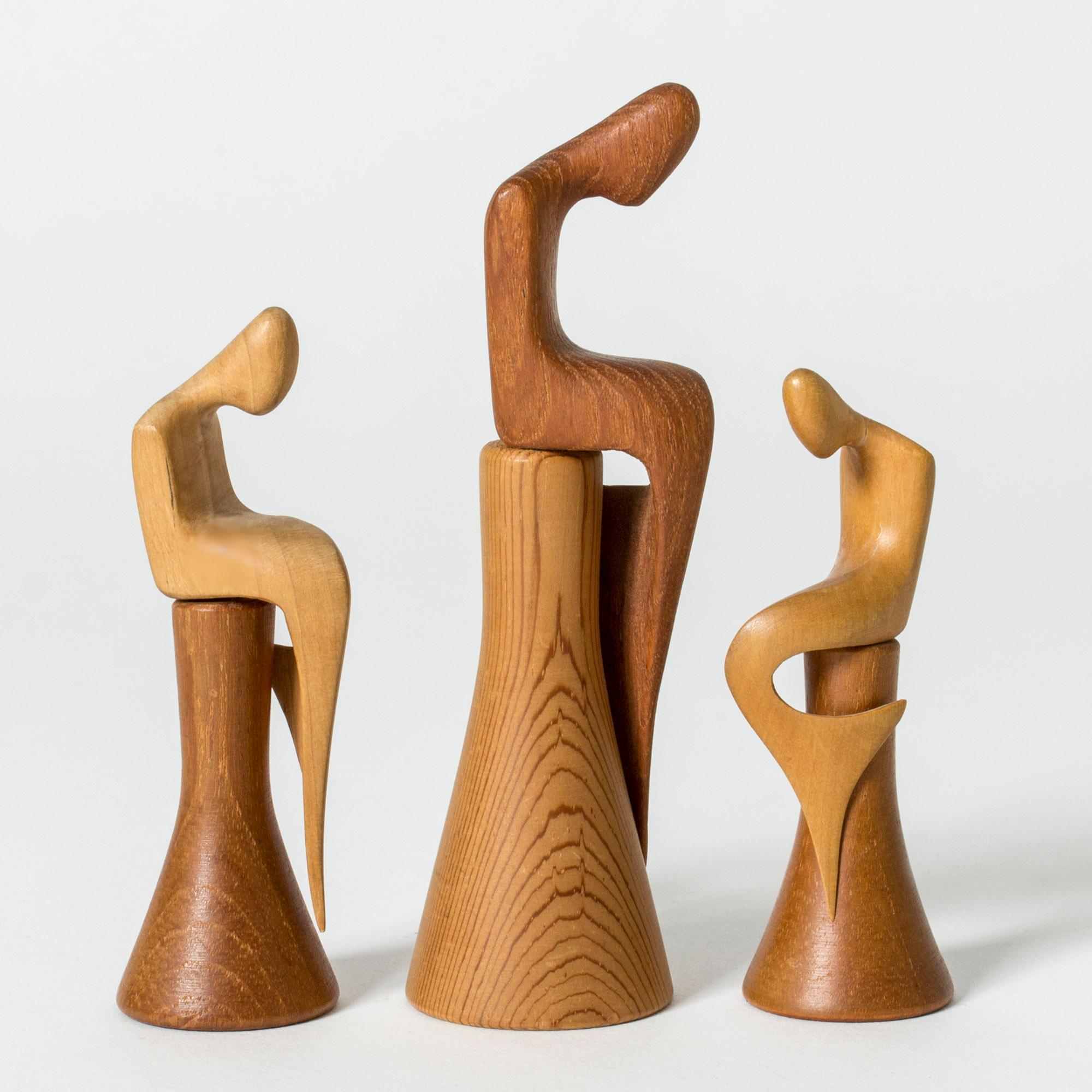 Wooden Mermaid Sculptures by Johnny Mattsson, Sweden, 1950s at 1stDibs