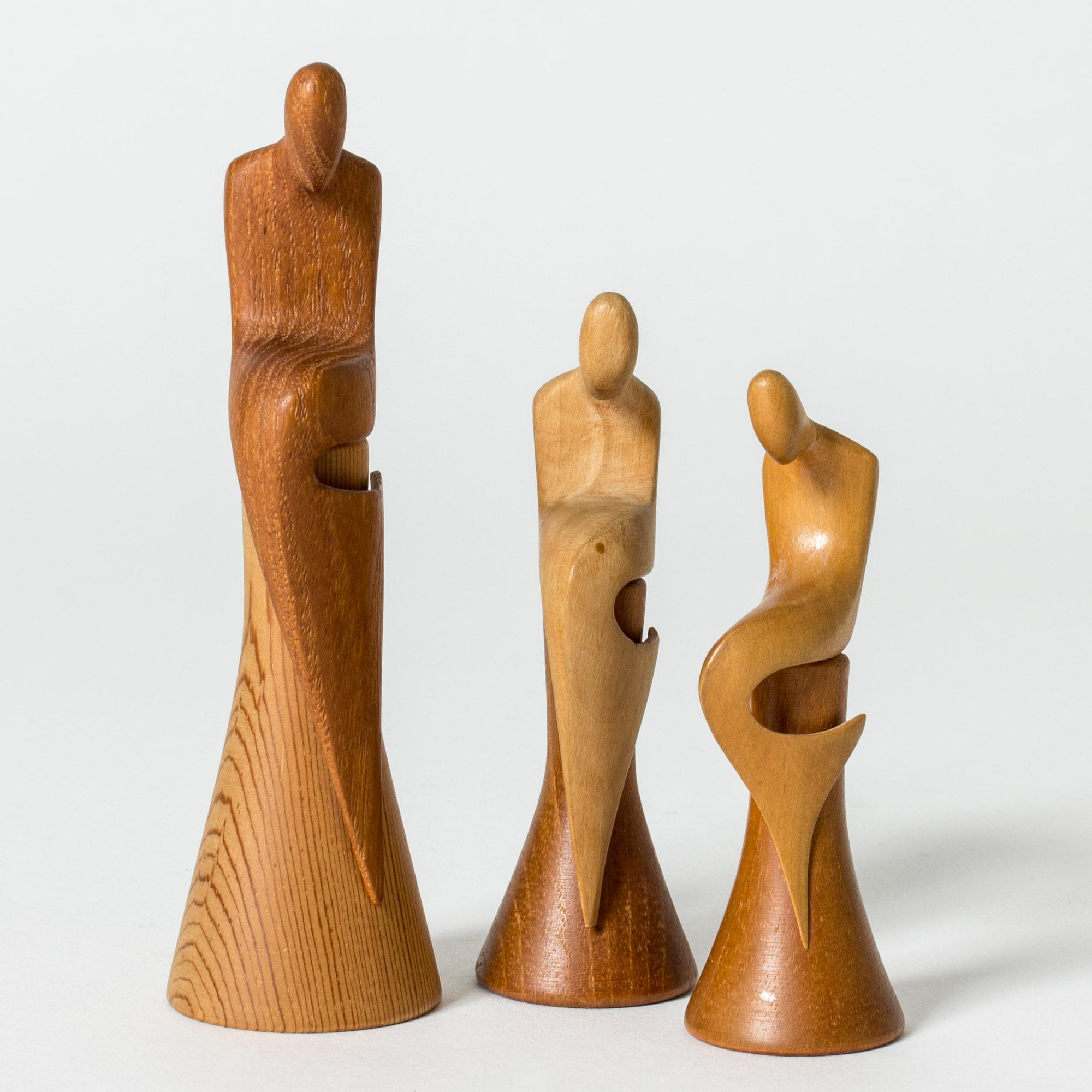 Wooden Mermaid Sculptures by Johnny Mattsson, Sweden, 1950s at 1stDibs