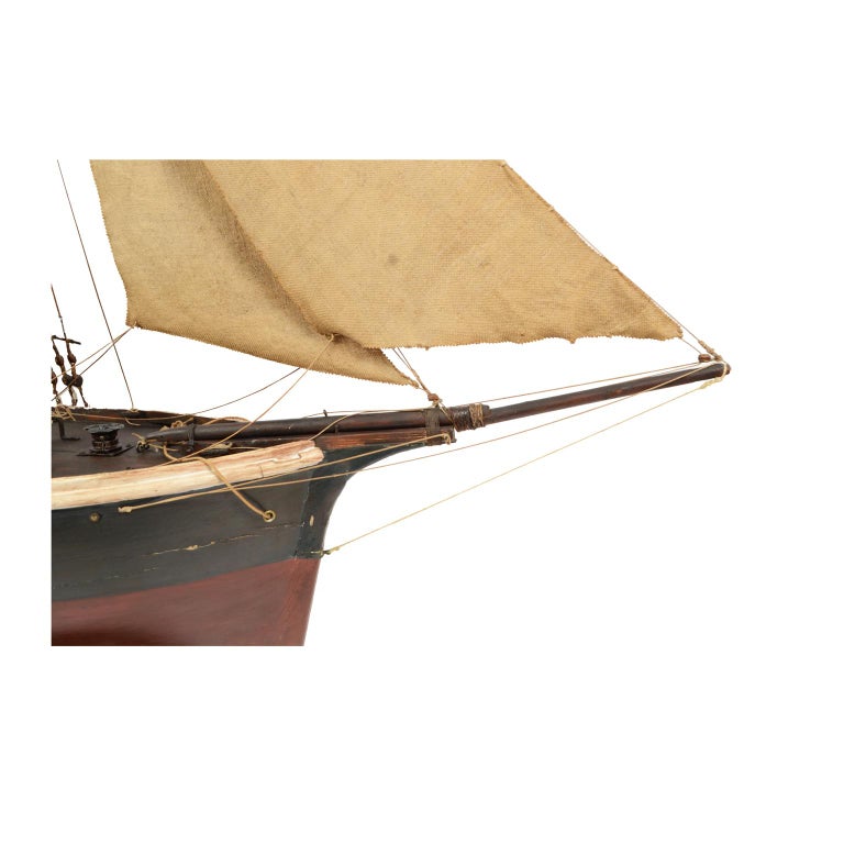 Vintage Wooden Sailing Model of a Schooner, Early 1900s at 1stDibs ...