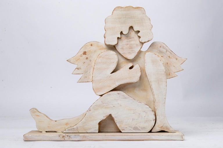 Wooden Modern Italian Angel For Sale at 1stDibs