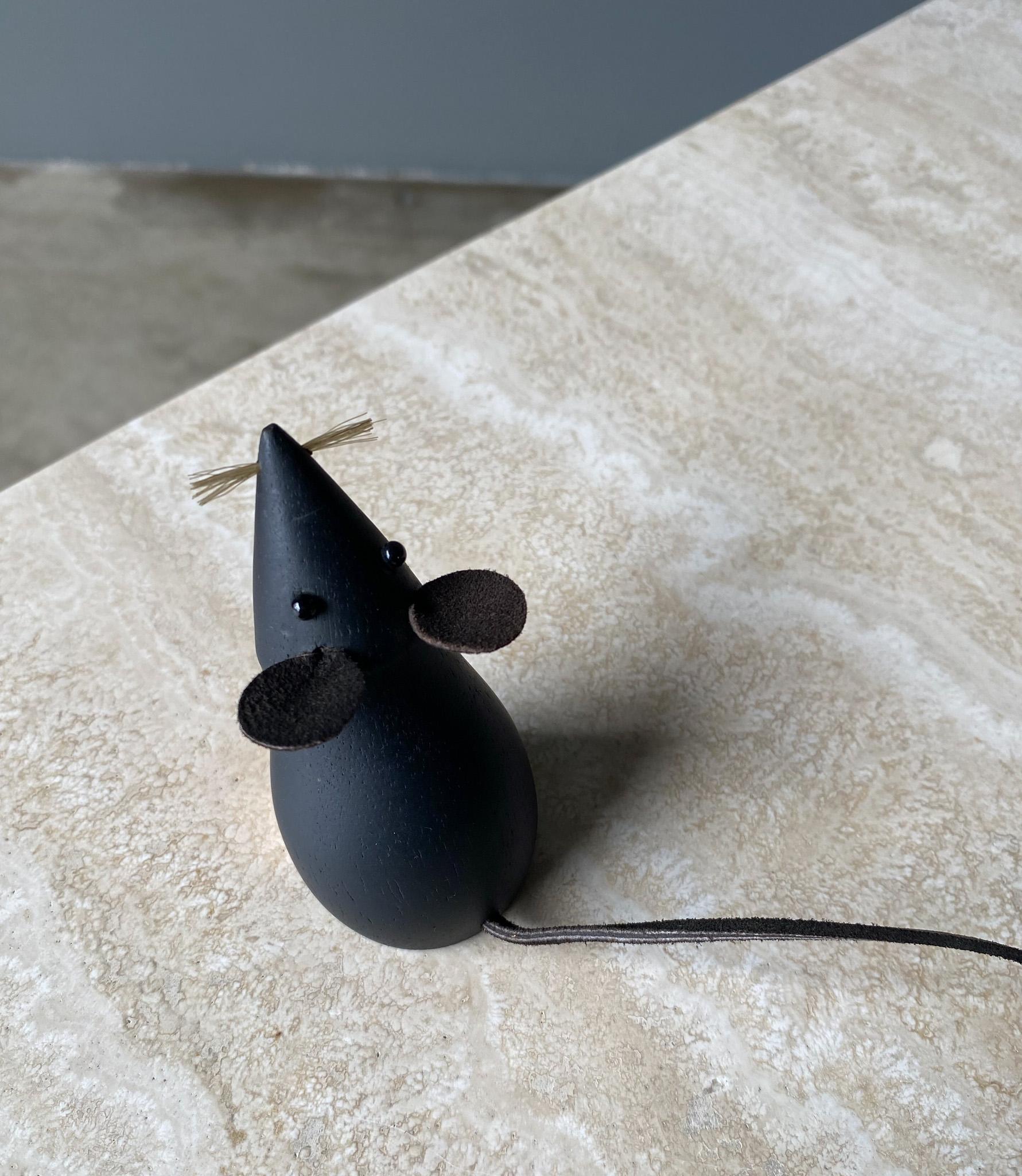 Wooden Mouse Figurine by Laurids Lønborg, Denmark 1970s For Sale at 1stDibs