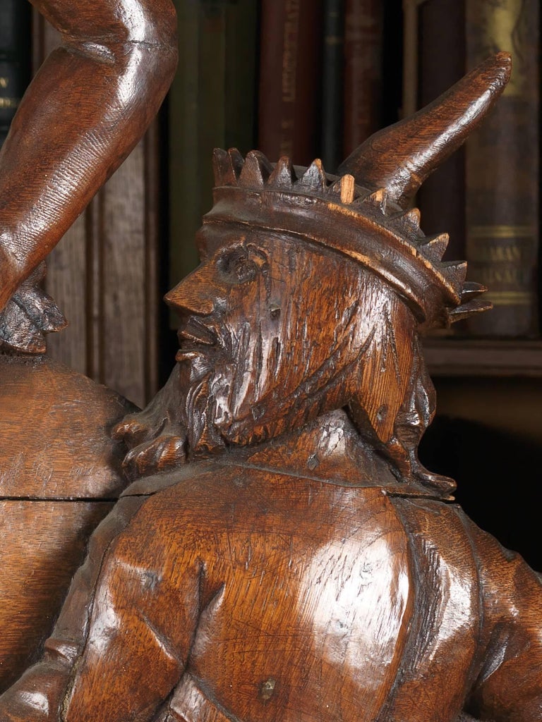 Wooden Panel Sculpture Representing “Midas and the Ass’s Ears”, France ...