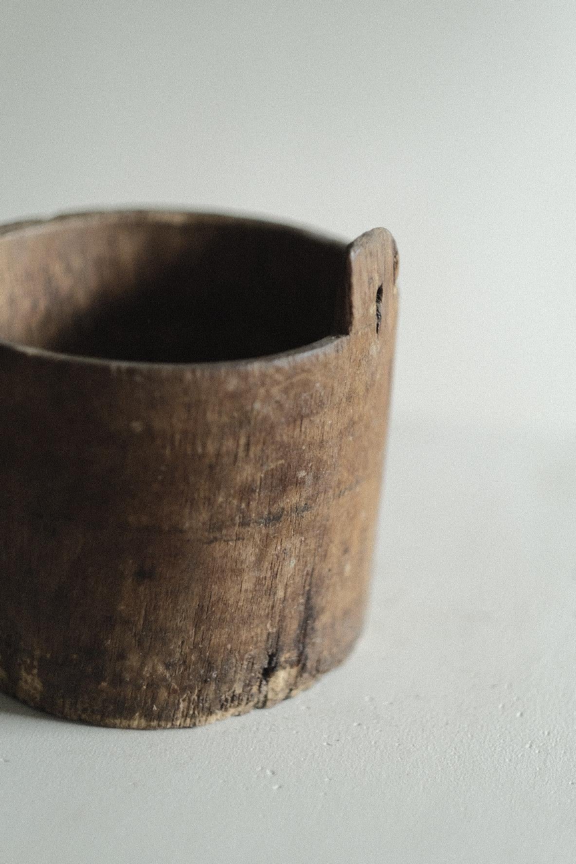 Wooden Pot, Wabi Sabi Style, Scandinavia, Early 1900s at 1stDibs