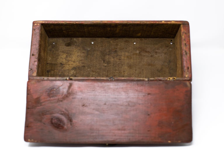 Wooden Religious Hand Painted Box For Sale at 1stDibs