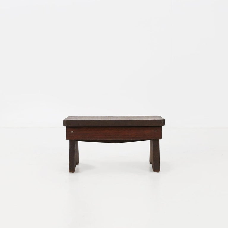 Wooden rustic stool Ca.1880 For Sale at 1stDibs