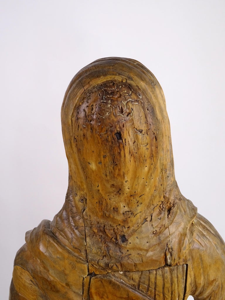 Wooden Sculpture "Female Figure," Late 15th Century For Sale at 1stDibs