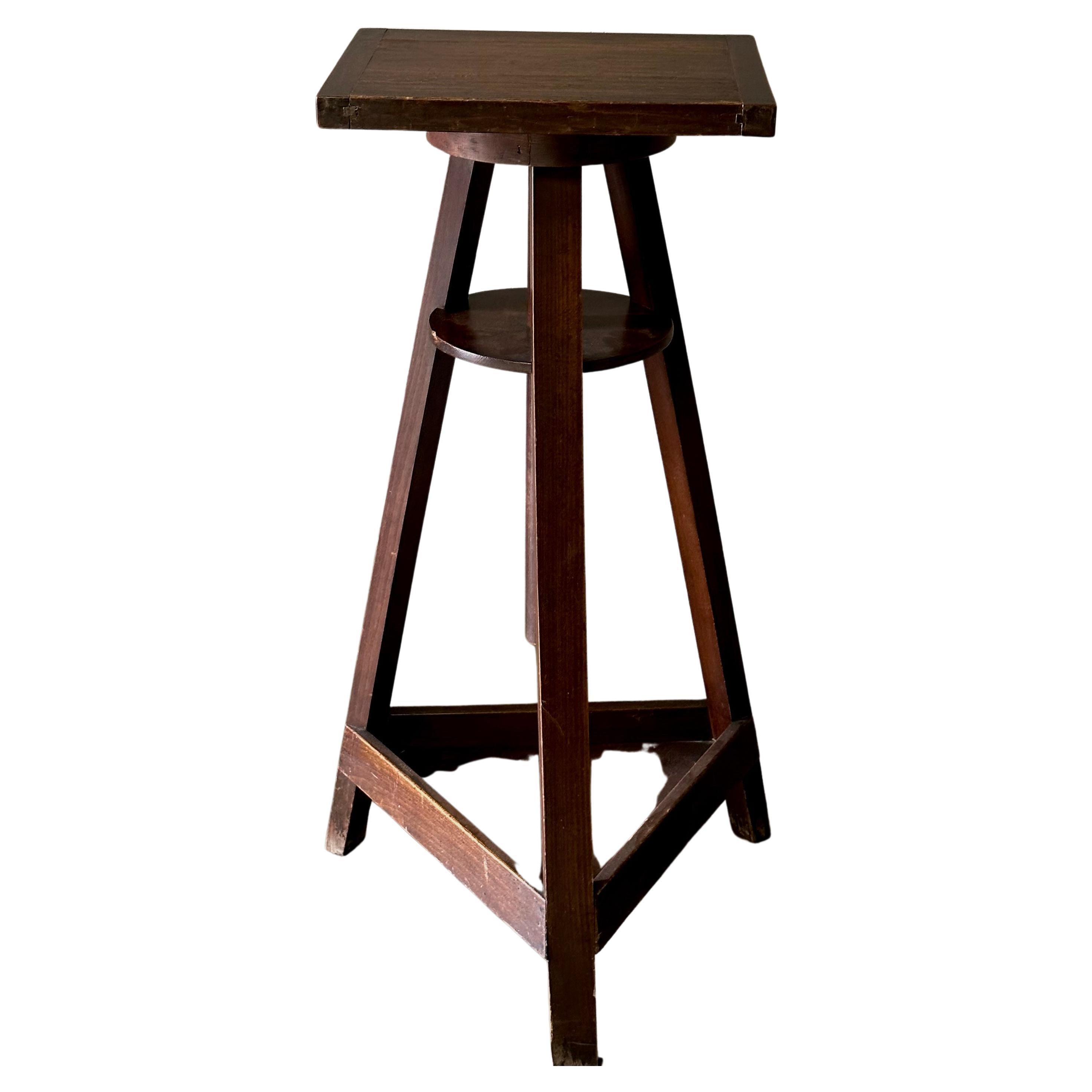 Wooden Sculpture Studio Pedestal For Sale at 1stDibs