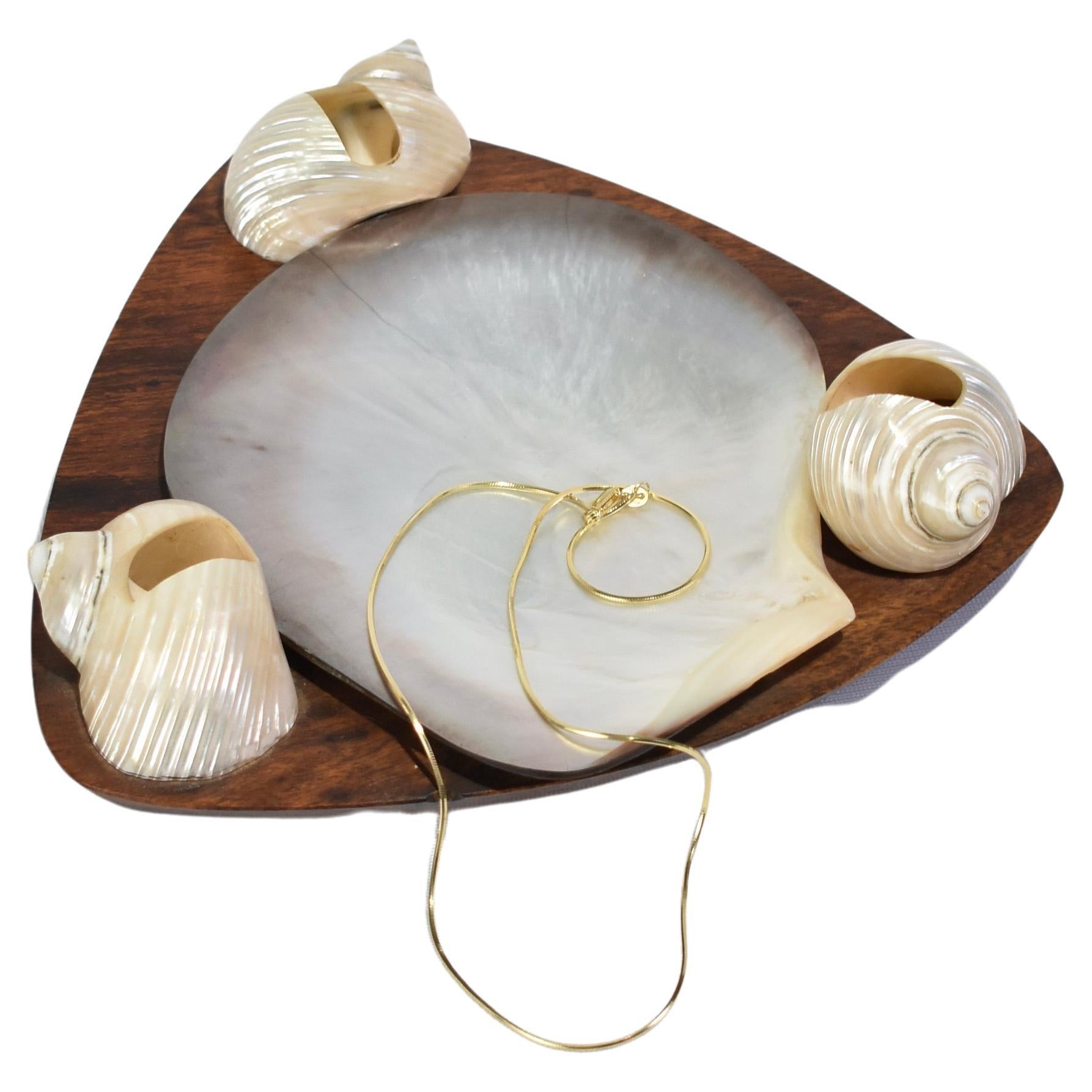 Mid-Century Modern Brass Italian Shell Ashtray circa 1950 at 1stDibs