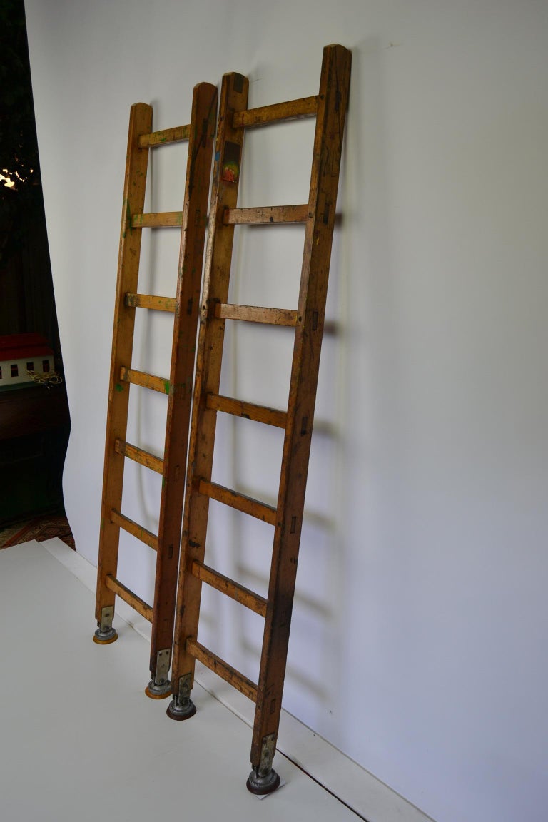 Wooden Slingsby Ladders with Cup Feet, London, UK at 1stDibs