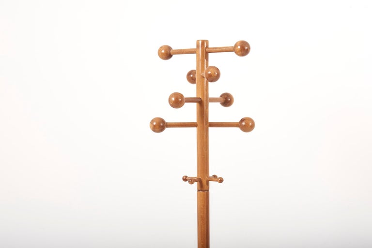 Wooden Sputnik Coat Rack or Stand, Denmark, 1960s For Sale at 1stDibs