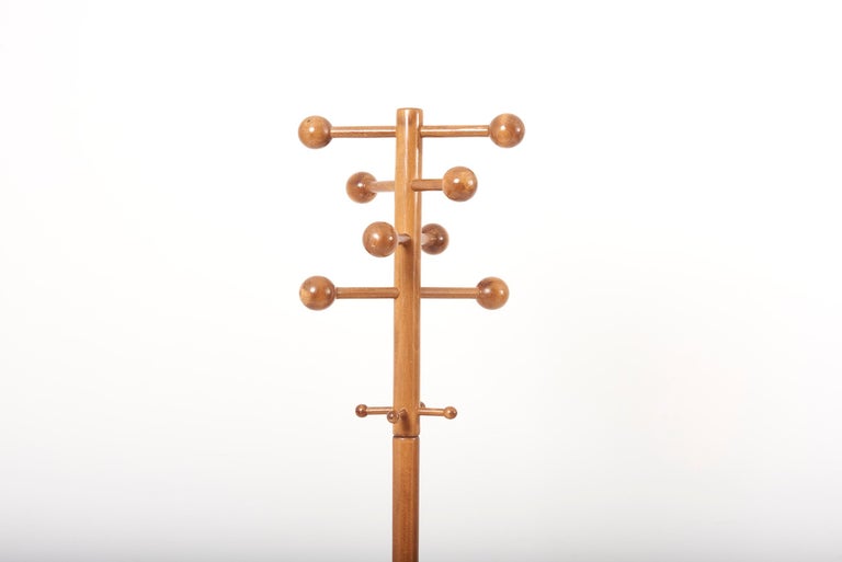 Wooden Sputnik Coat Rack or Stand, Denmark, 1960s For Sale at 1stDibs