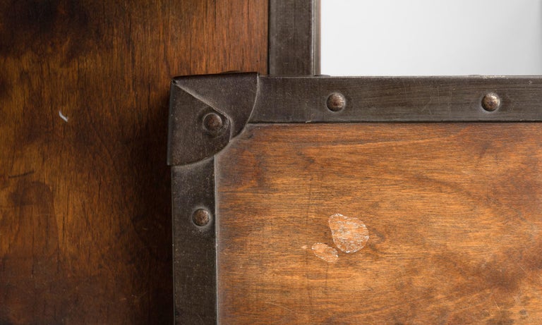 Wooden Storage Box with Metal Edges, England, circa 1930 at 1stDibs