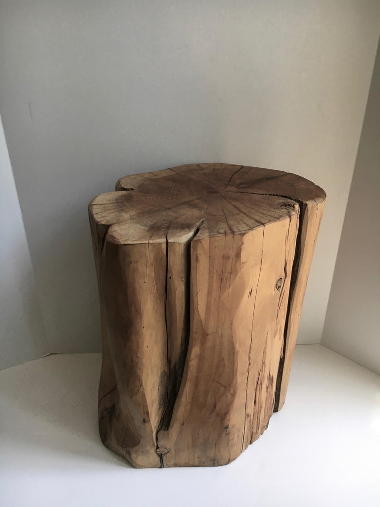 Wooden Stump Stool Side Table at 1stDibs | log stump, wooden stool side ...