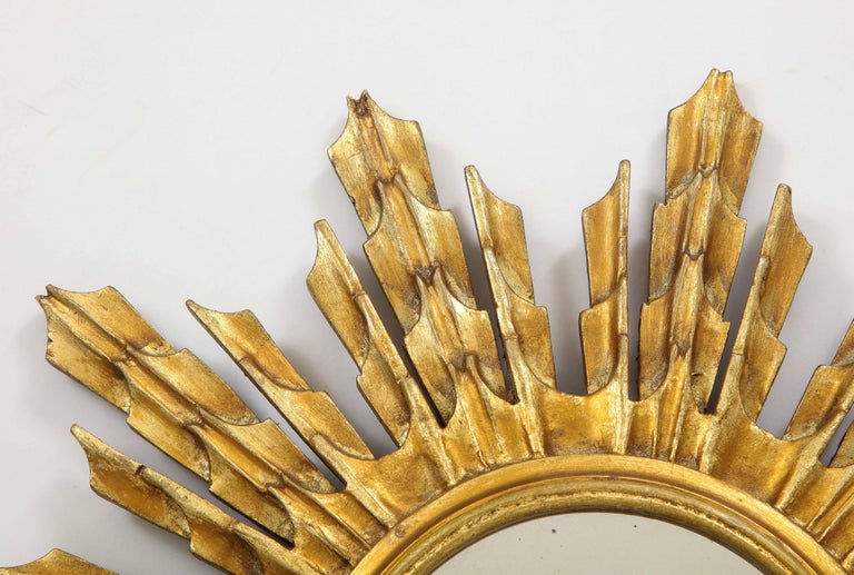 Wooden Sunburst Mirror at 1stDibs