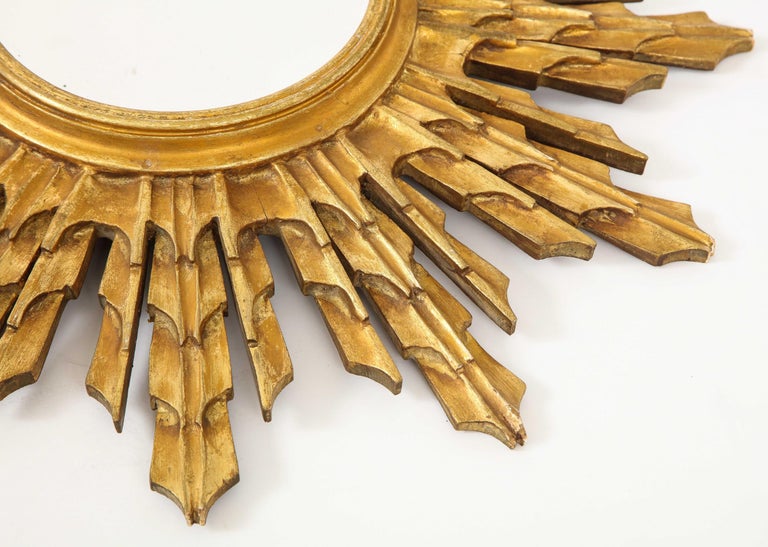 Wooden Sunburst Mirror at 1stDibs