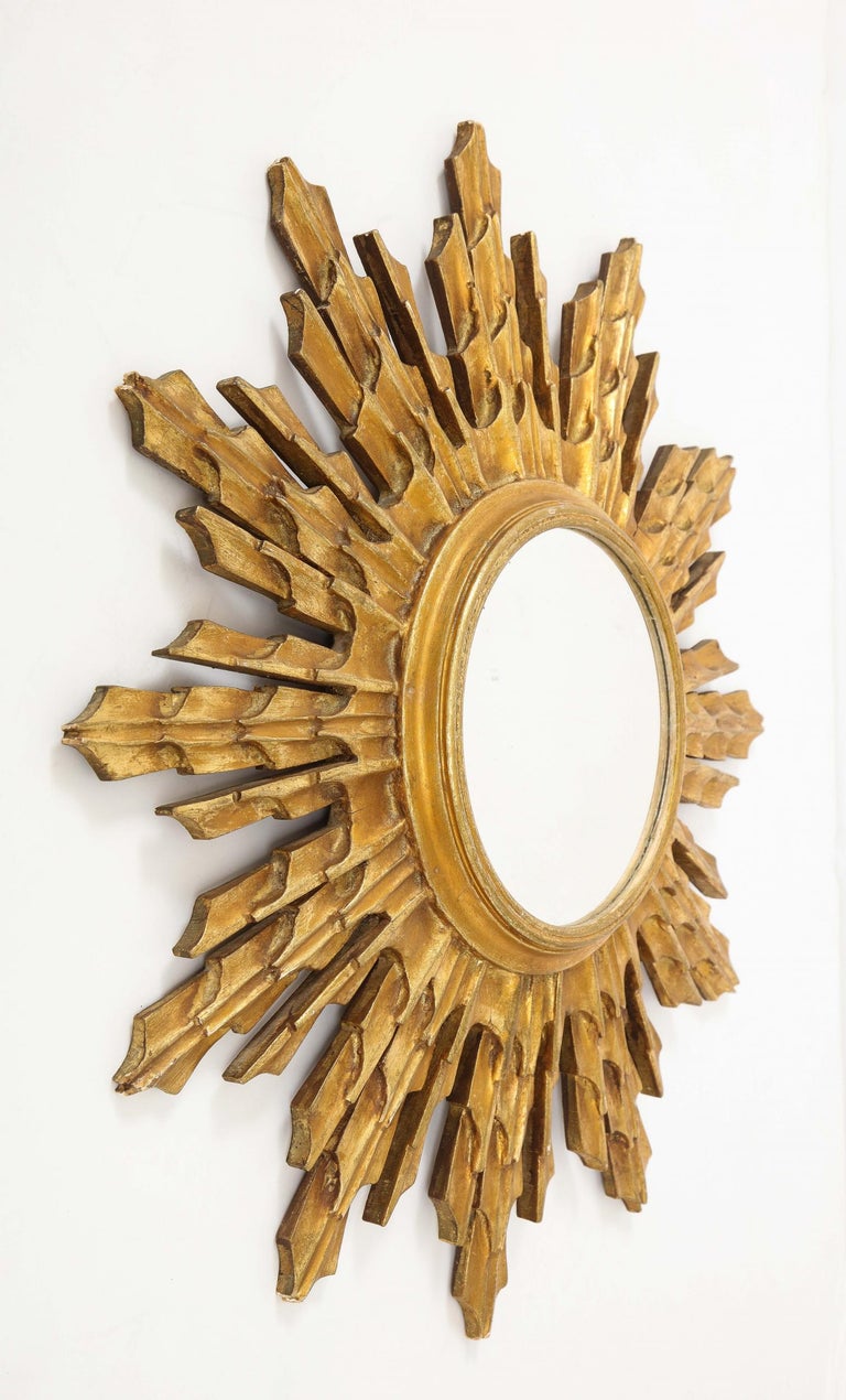 Wooden Sunburst Mirror at 1stDibs