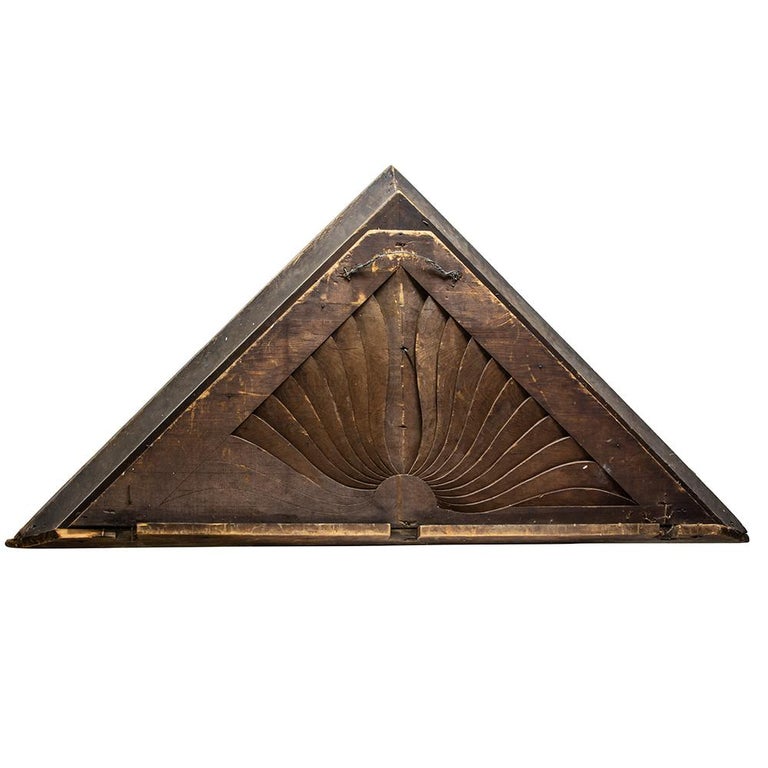 Wooden Sunburst Pediment For Sale at 1stDibs