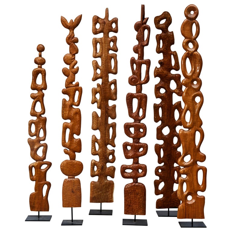 Wooden Totems at 1stDibs