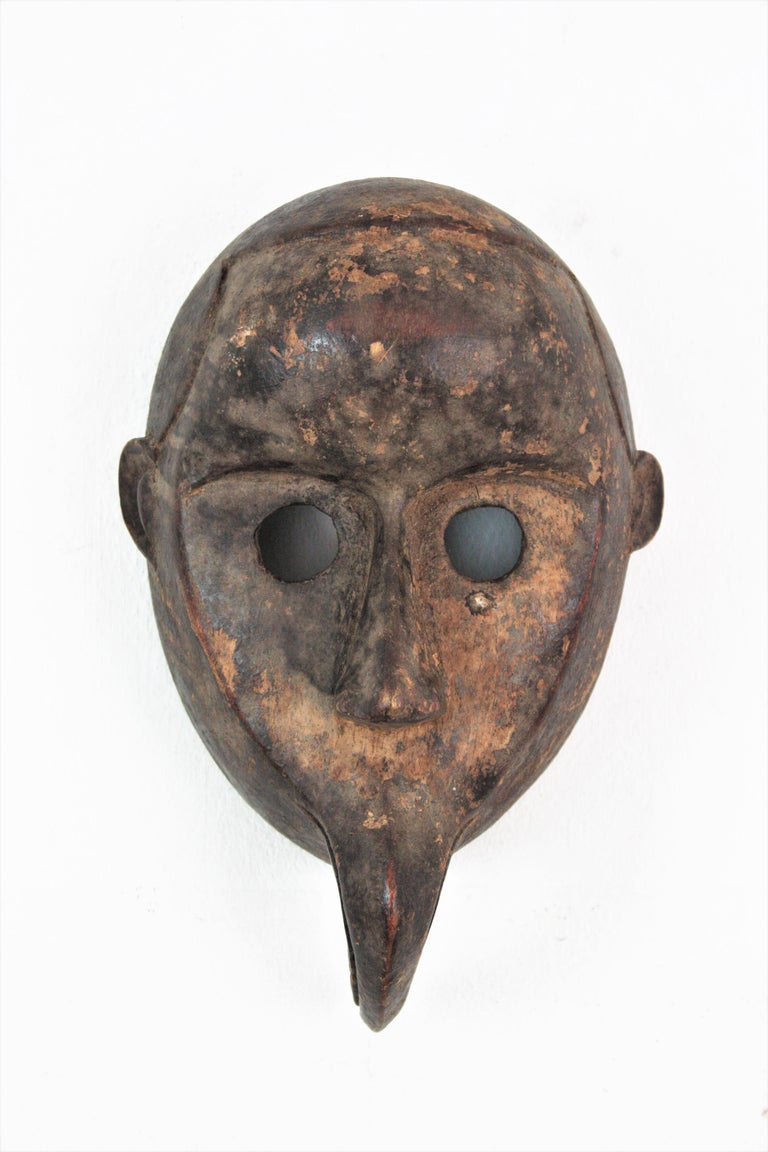 Wooden Traditional Tribal Mask Wall Decoration For Sale at 1stDibs