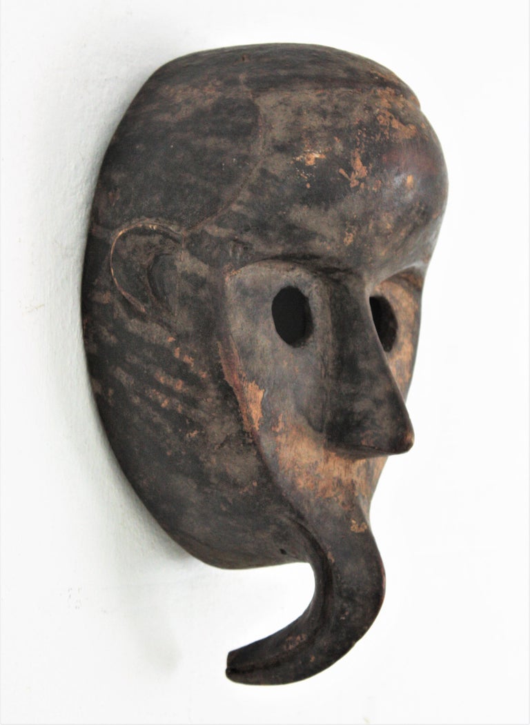 Wooden Traditional Tribal Mask Wall Decoration For Sale at 1stDibs