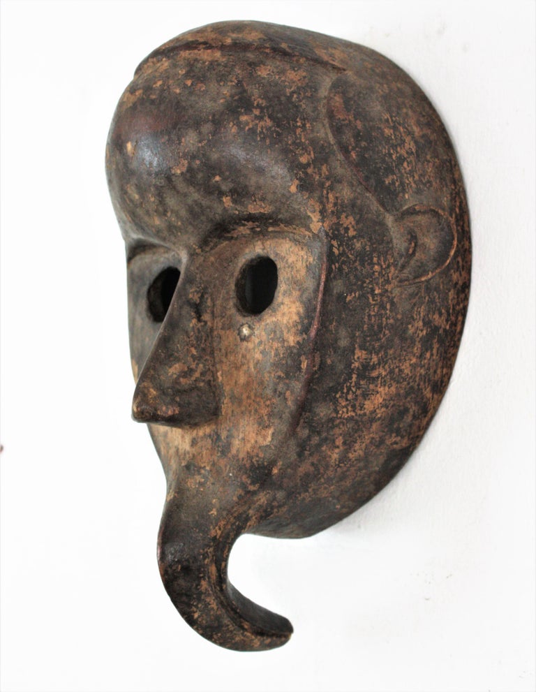 Wooden Traditional Tribal Mask Wall Decoration For Sale at 1stDibs