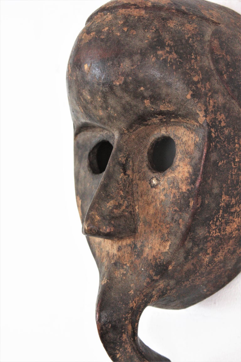 Wooden Traditional Tribal Mask Wall Decoration For Sale at 1stDibs