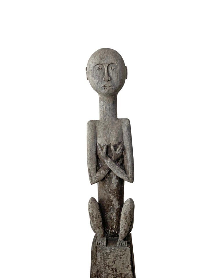 Wooden Tribal Sculpture / Carving of Ancestral Figure, Sumba Island ...