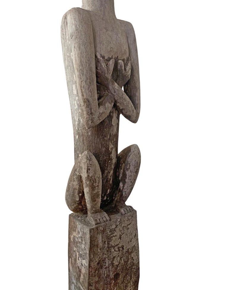 Wooden Tribal Sculpture / Carving of Ancestral Figure, Sumba Island ...