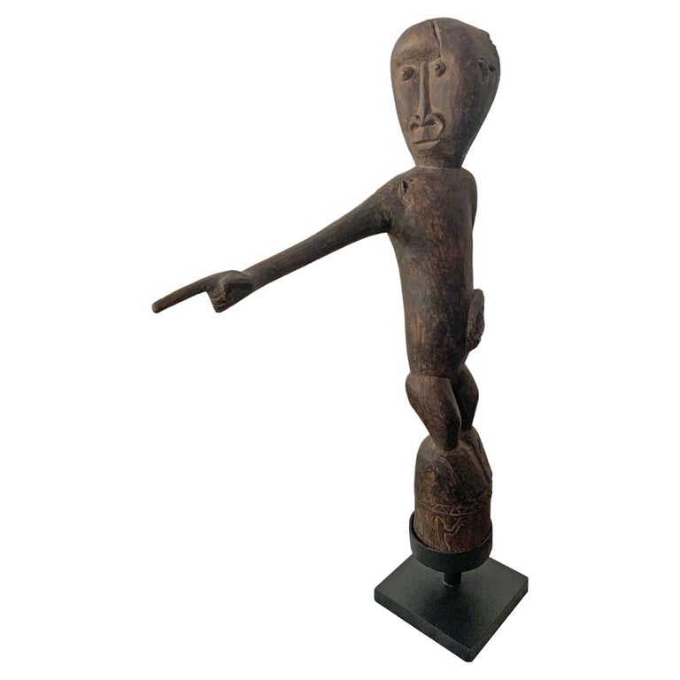 Wooden Tribal Sculpture / Carving of Ancestral Figure, Sumba Island ...