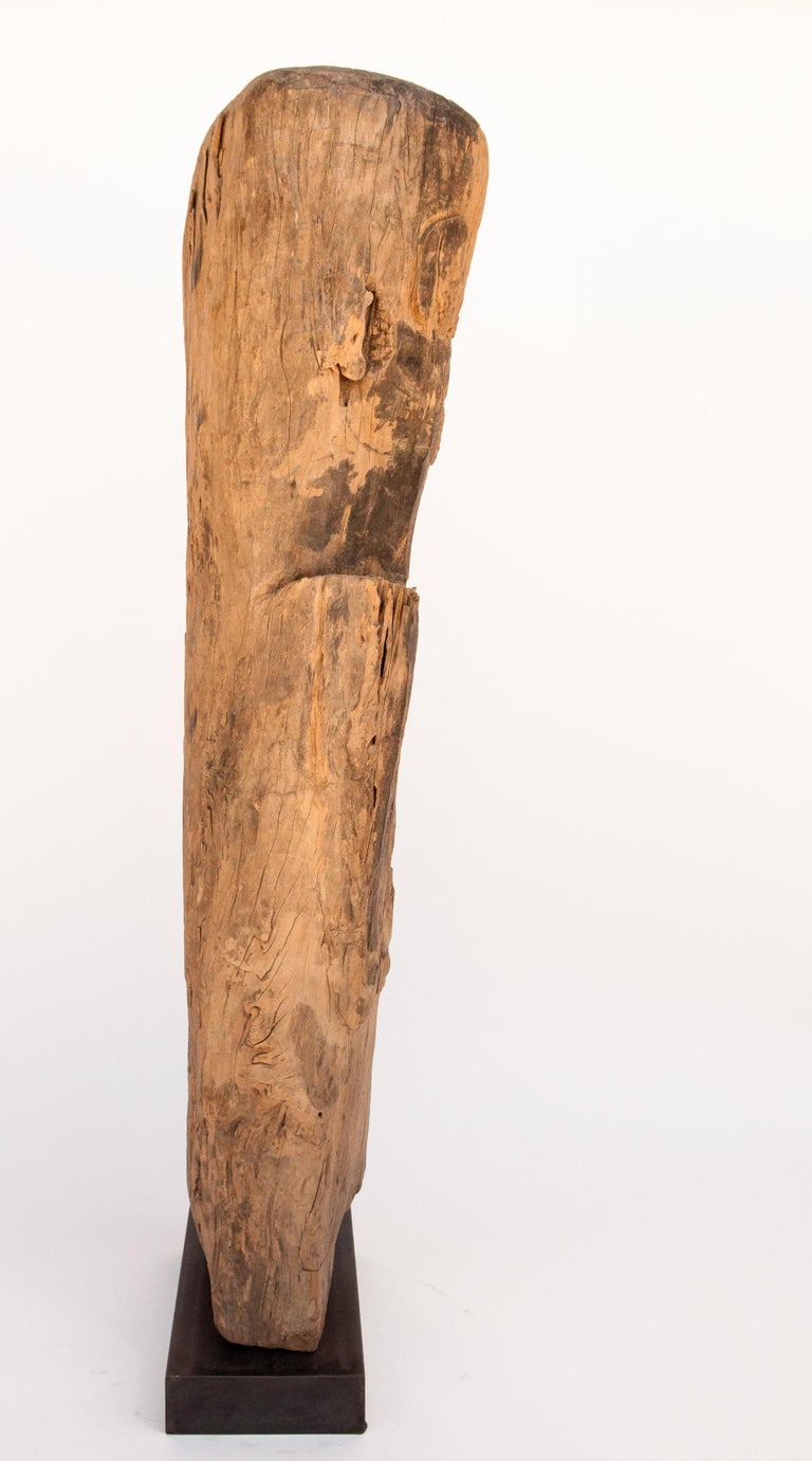 Wooden Tribal Statue or Bridge Figure from West Nepal, Early to Mid ...
