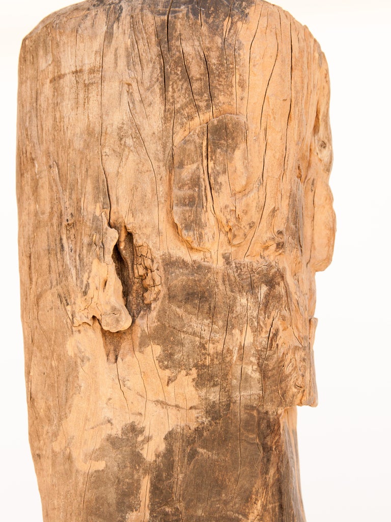 Wooden Tribal Statue or Bridge Figure from West Nepal, Early to Mid ...