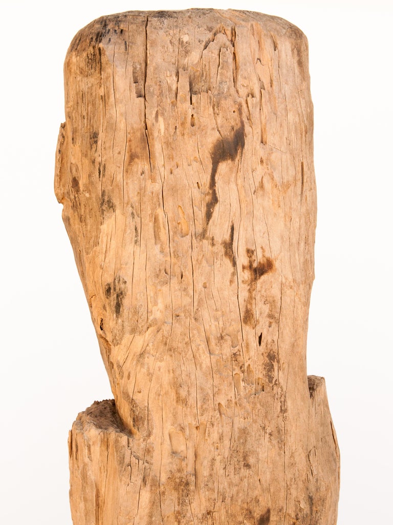 Wooden Tribal Statue or Bridge Figure from West Nepal, Early to Mid ...