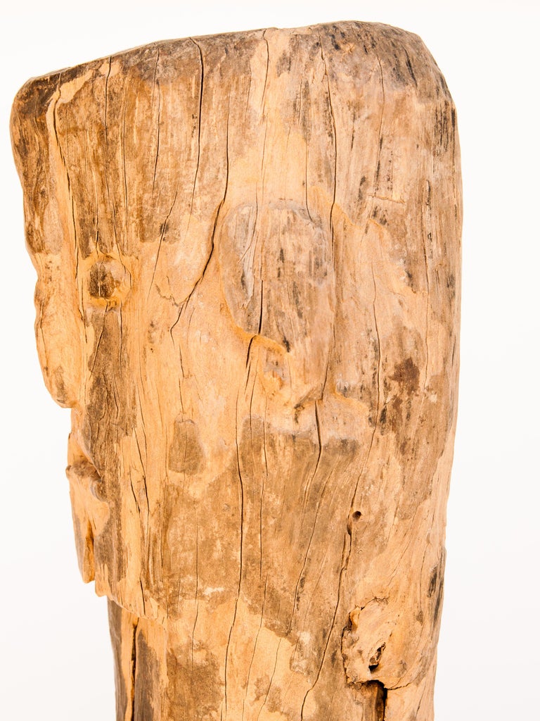 Wooden Tribal Statue or Bridge Figure from West Nepal, Early to Mid ...