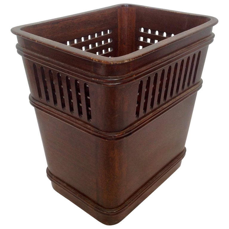 Wooden Waste Paper Basket at 1stDibs