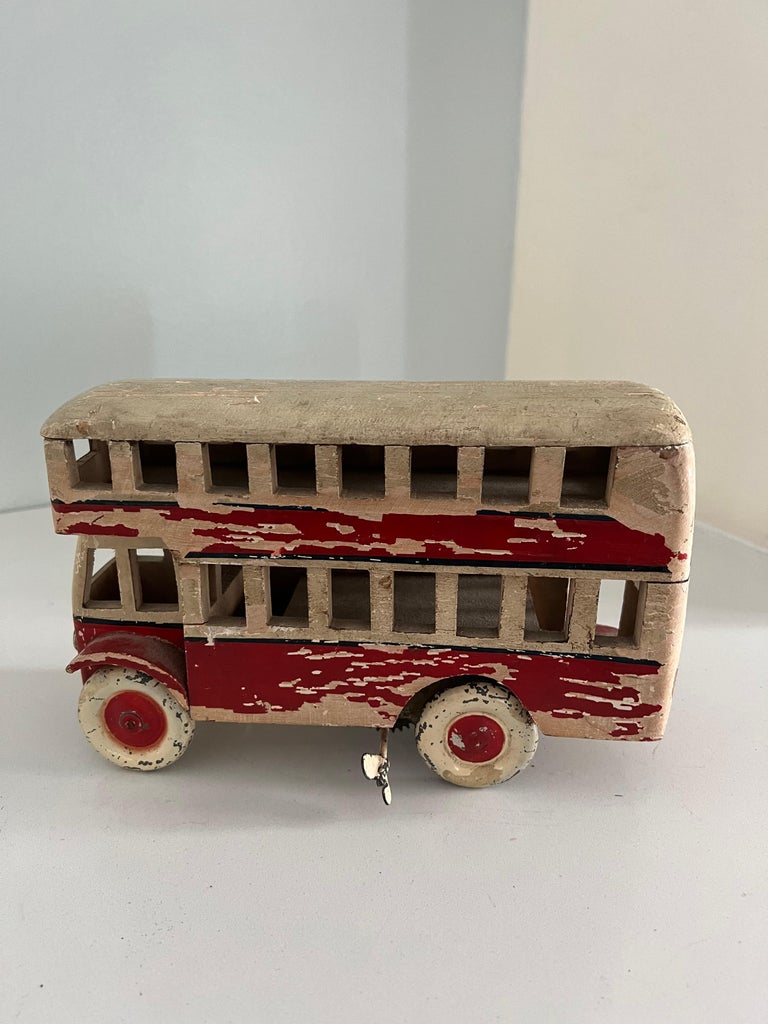 Wooden Wind-Up Double Decker Bus For Sale at 1stDibs