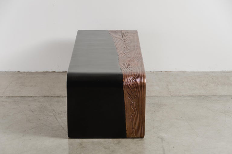 Woodgrain with Lacquer Bench by Robert Kuo, Hand Repousse, Limited ...