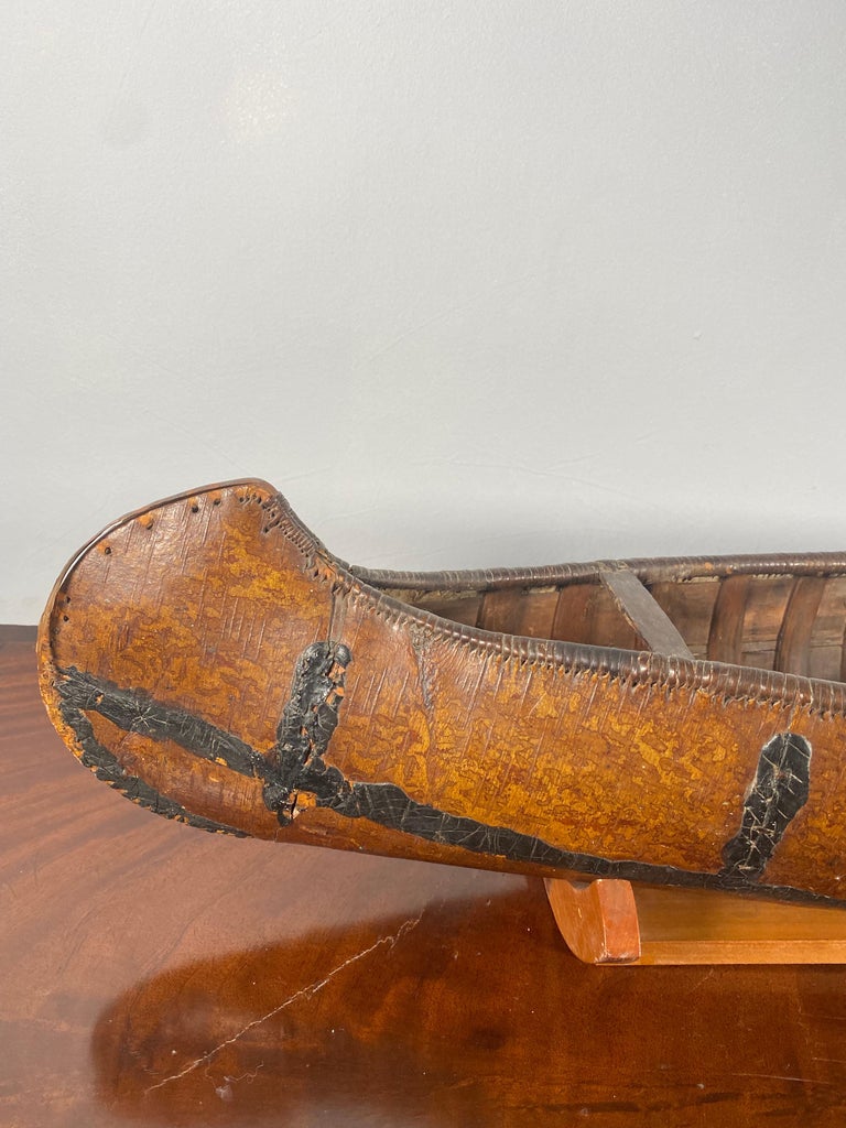 Woodlands Birch Bark Model of a Canoe, Late 19th Century at 1stDibs ...